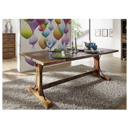 Esstisch Altholz 140x90x76 mehrfarbig lackiert NATURE OF SPIRIT #09