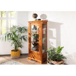 Vitrine Akazie 72x40x155 honig lackiert OXFORD #0527