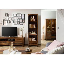 Standregal Sheesham 60x45x200 dunkelbraun lackiert ANCONA #240