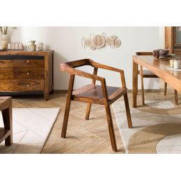 Stuhl Sheesham 45x51x76 dunkelbraun lackiert ANCONA #200