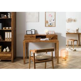 Schreibtisch Sheesham 120x60x95 braun lackiert ANCONA #150