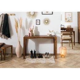 Konsolentisch Sheesham 120x42x80 dunkelbraun lackiert ANCONA #204