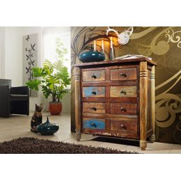 Kommode Altholz 80x42x85 mehrfarbig lackiert FABLE #09