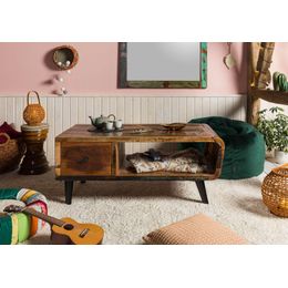 Couchtisch Altholz 120x60x53 mehrfarbig lackiert SIXTIES #106