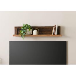 Wandregal Altholz 118x20x25 natur lackiert LYON #140