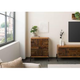 Kommode Altholz 72x40x98 natur lackiert LYON #100