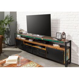 TV-Board Altholz 238x43x70 mehrfarbig lackiert INDUSTRIAL #107