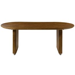 Esstisch oval Mango 200x100x76x76 braun lackiert BARCELONA #226