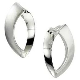 Paar Creolen Firetti "Schmuck Geschenk/Matt Optik", silber (silberfarben), Ohrringe, Damen, Silber 925 (Sterlingsilber)