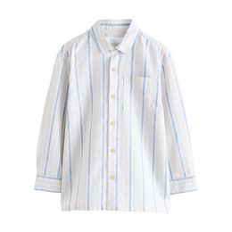 next Hemd Jungen Größe 110 beige / blau / weiß