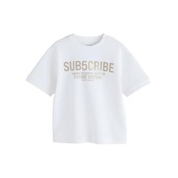 next T-Shirt Jungen Gr&ouml;&szlig;e 152 gold / wei&szlig;