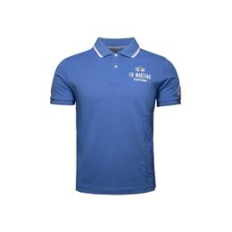 La Martina Poloshirt Herren Gr&ouml;&szlig;e XL blau / wei&szlig;