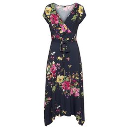 Beach Time Strandkleid Damen Größe 34 navy / gelb / grün / pink