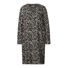 Street One Kleid Damen Größe 36 schwarz / weiß Winterkleid
