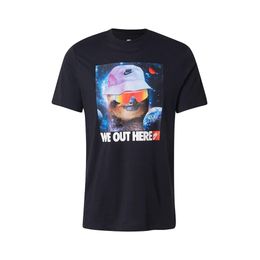 Nike Sportswear T-Shirt Herren Größe XL blau / neonorange / schwarz / weiß