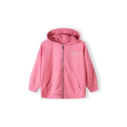 MINOTI Sweatjacke M&auml;dchen Gr&ouml;&szlig;e 146/152 hellpink / wei&szlig;