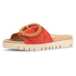 Gabor Pantolette Damen Gr&ouml;&szlig;e 44 dunkelgelb / orange