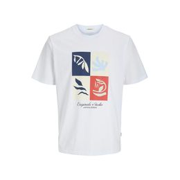 Jack & Jones Jack & Jones Junior T-Shirt 'JORCANGGU' Jungen Gr&ouml;&szlig;e 104 dunkelblau / orangerot / wei&szlig;