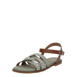 Tom Tailor Sandale Damen Größe 38 braun / jade / weiß