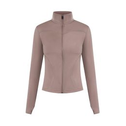 Smilodox Slim Fit Trainingsjacke Fleece Damen Gr&ouml;&szlig;e M cappuccino