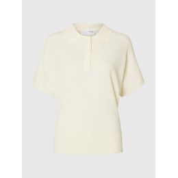 Selected Poloshirt Damen Gr&ouml;&szlig;e XS creme