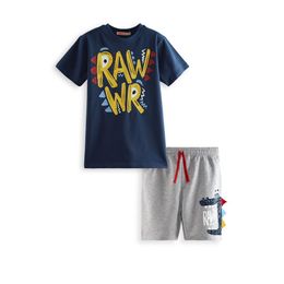 Denokids Set 'Rawr' Jungen Gr&ouml;&szlig;e 92 dunkelblau