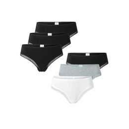 Schiesser Thong ' Cheeky String ' female Grey, Black, White size 40