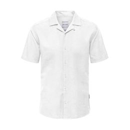 Only & Sons Only & Sons Button Up Shirt 'Cantley' male White size 3XL