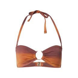 Hunkemöller Hunkemöller Bikinitop 'Janiero' Damen Größe 100 aubergine / orange