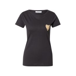 ABOUT YOU T-Shirt 'Maggie' Damen Gr&ouml;&szlig;e L gold / schwarz