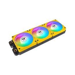 Thermaltake CT140 EX Reverse ARGB Sync PC Cooling Fan Bumblebee, Geh&auml;usel&uuml;fter gelb, 3er-Pack, 140 mm