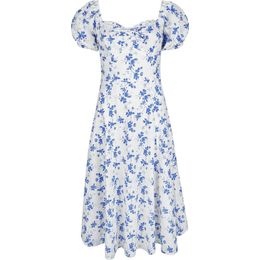 Timeless London Cedar Dress Mittellanges Kleid blau wei&szlig; in S RGD4006BLUPRT