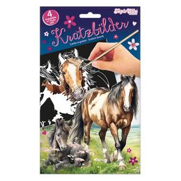 Lutz Mauder Verlag Lutz Mauder Kratzbilder im Display "Pferde" - ab 3 Jahren - 24% | Kinder-kreativspielzeug