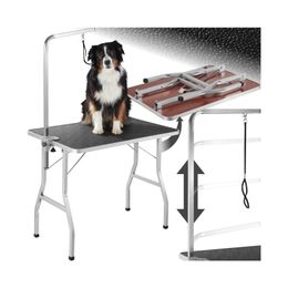 TecTake&reg; Trimmtisch, mit h&ouml;henverstellbarem Galgen, rutschfeste und kratzfeste Gummibeschichtung, Belastbarkeit 60 kg