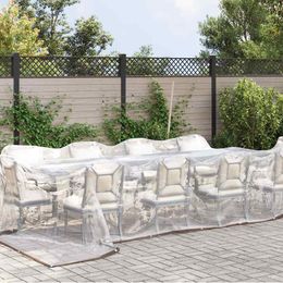 vidaXL Transparente Plane mit Ösen 5x8 m Polyethylen
