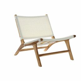 Havestol DKD Home Decor MB-177833 Weiß natürlich PVC Teakholz 65 x 80 x 68 cm