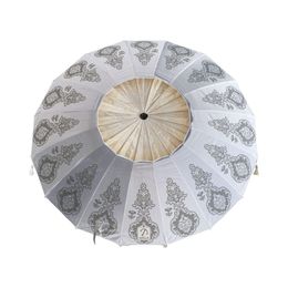 Sonnenschirm Weiß Ø 220 cm SPF50+ Boho
