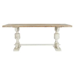 Esstisch DKD Home Decor Weiß natürlich Tanne 200 x 90 x 78 cm