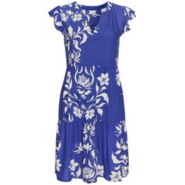 Lascana Kleid Damen Gr&ouml;&szlig;e 38 creme / blau
