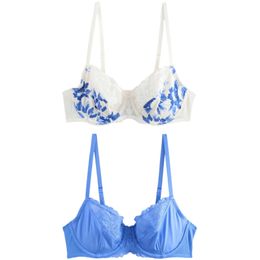 next BH Damen Gr&ouml;&szlig;e 95 blau / wei&szlig;