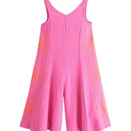 next Bestickter Overall aus 100 % Baumwolle Regular Fit M&auml;dchen Gr&ouml;&szlig;e 110 orange / pink