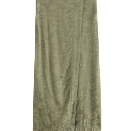 next Satin Jacquard Midi Sarong Skirt Standard Regular Fit Damen Gr&ouml;&szlig;e 46 khaki