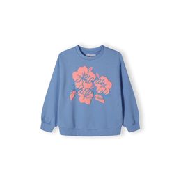 MINOTI Sweatshirt M&auml;dchen Gr&ouml;&szlig;e 122/128 royalblau / lachs