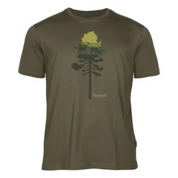 Pinewood T-Shirt Finnveden Olive Pine Tree (Gr&ouml;&szlig;e: XXL)