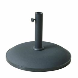 Marbueno Base Sonnenschirm Rund Beton 50x37 cm 25KG Schwarz Garten, Pool, Terrasse