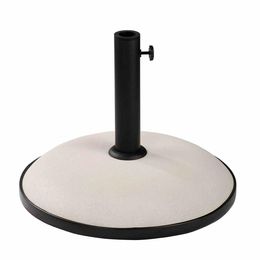 Marbueno Base Sonnenschirm Rund Beton 45x36 cm 20KG Weiß Garten, Pool, Terrasse
