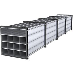 eurokraft pro Wabenregal, HxBxT 1000 x 1000 x 6000 mm, 16 Wannen, 4 x 4 Fächer