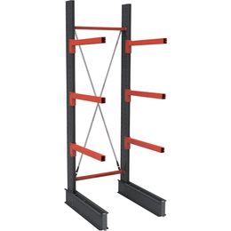 Kragarmregal Igor Superschwer, einseitig, HxB 4000 x 1200 mm Abstand 1500 mm, Grundregal kaiserkraft