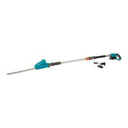 Gardena Akku-Teleskop-Heckenschere THS 42/18V P4A Ready-To-Use Set für Heckenschnitt mit Akku-Teleskop-Heckenschere aus Metall und Kunststoff, Akkuspannung 18 V, Schnittlänge 42 cm, Teleskopstiel bis 3 m verstellbar, inklusive Akku und Ladegerät, 14732-20)