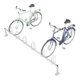 Schake Reihenparker Gesamtlänge 3000 mm, 6 Einstellplätze, Fahrradeinstellung einseitig, links oder rechts 45°, verzinkt (421_03)